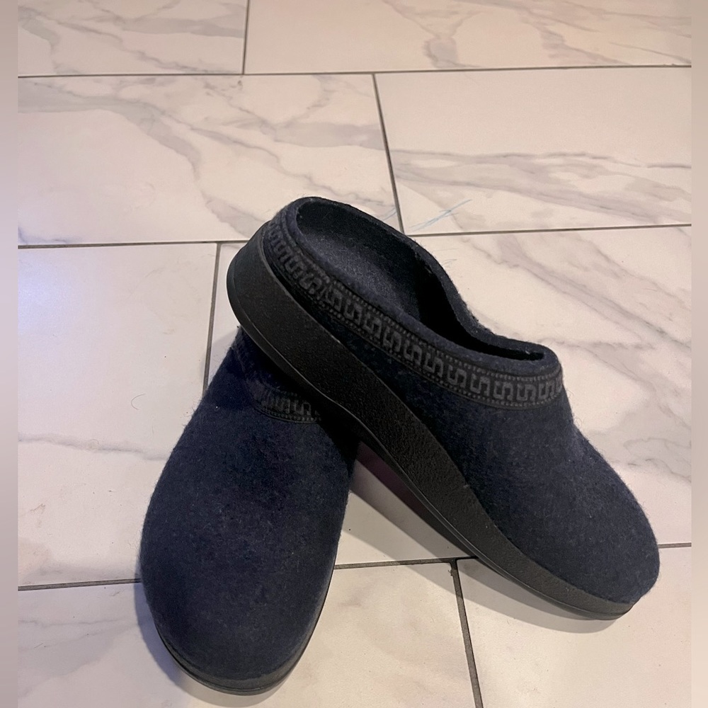 Stegmann Midnight Blue Wool Clogs - Gem